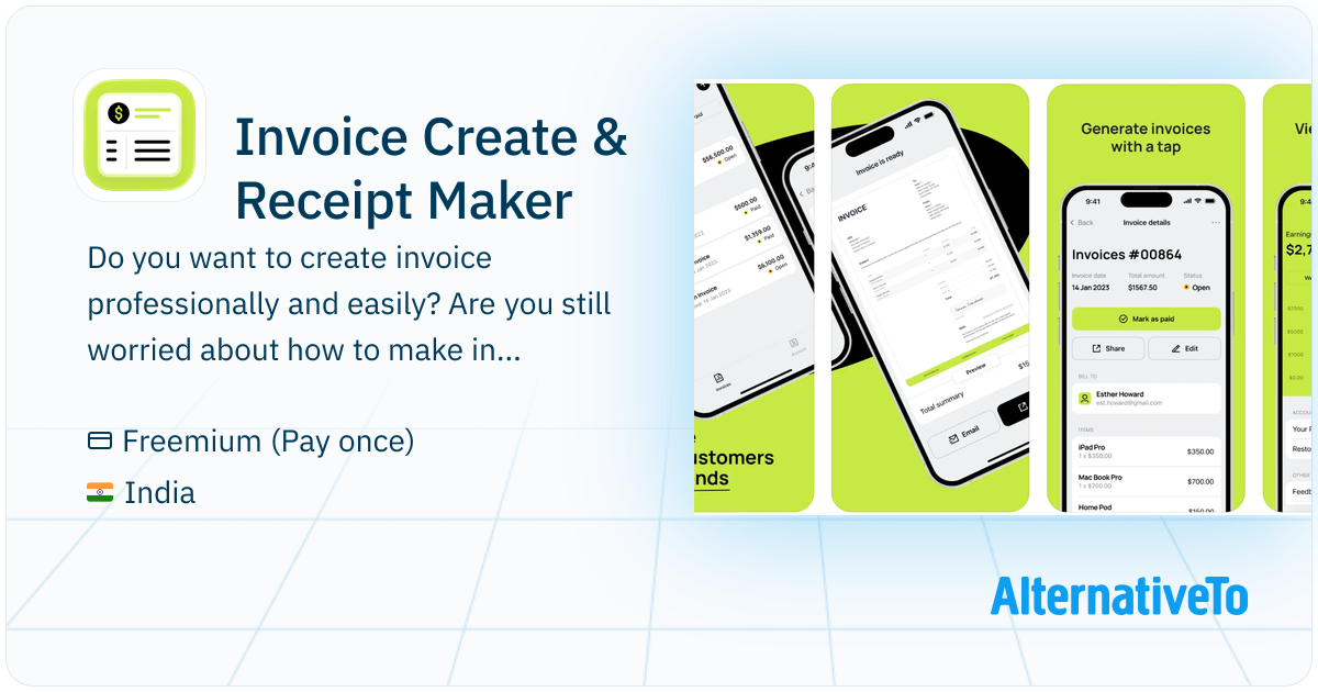 Invoice Create & Receipt Maker: Lets you create professional invoices ...