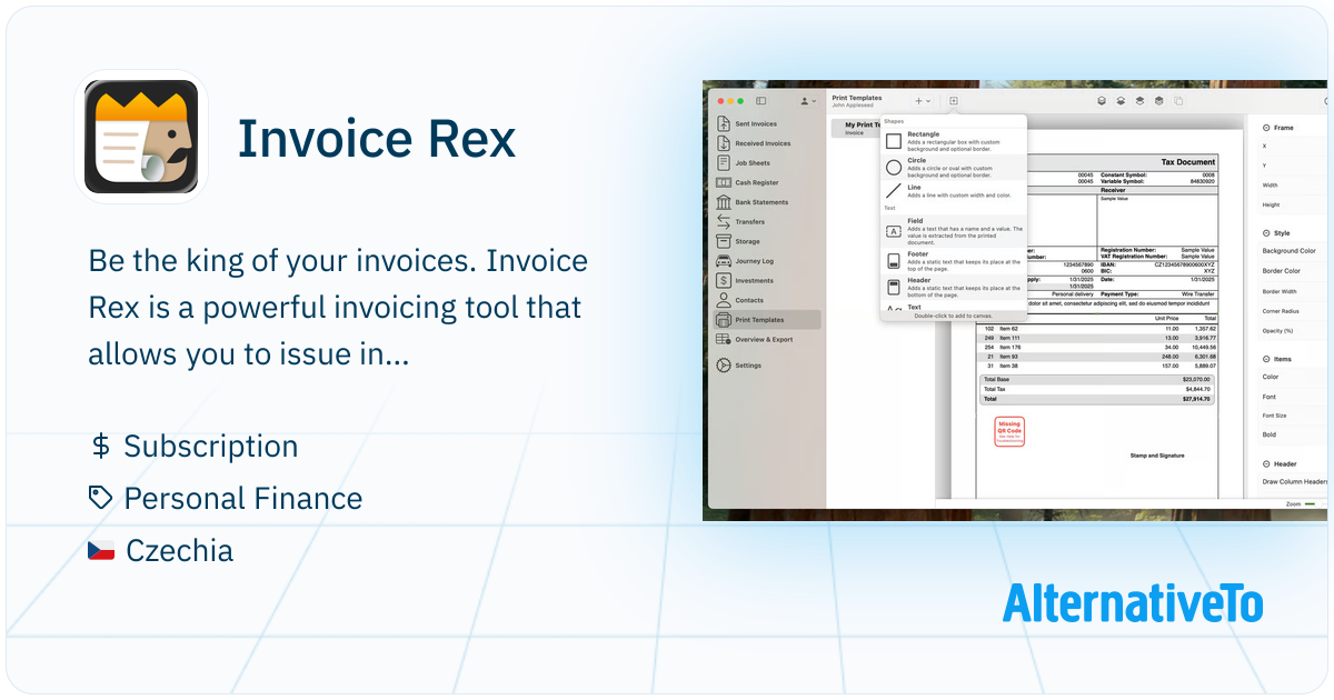 Invoice Rex: Powerful invoicing tool that allows you to issue invoices ...