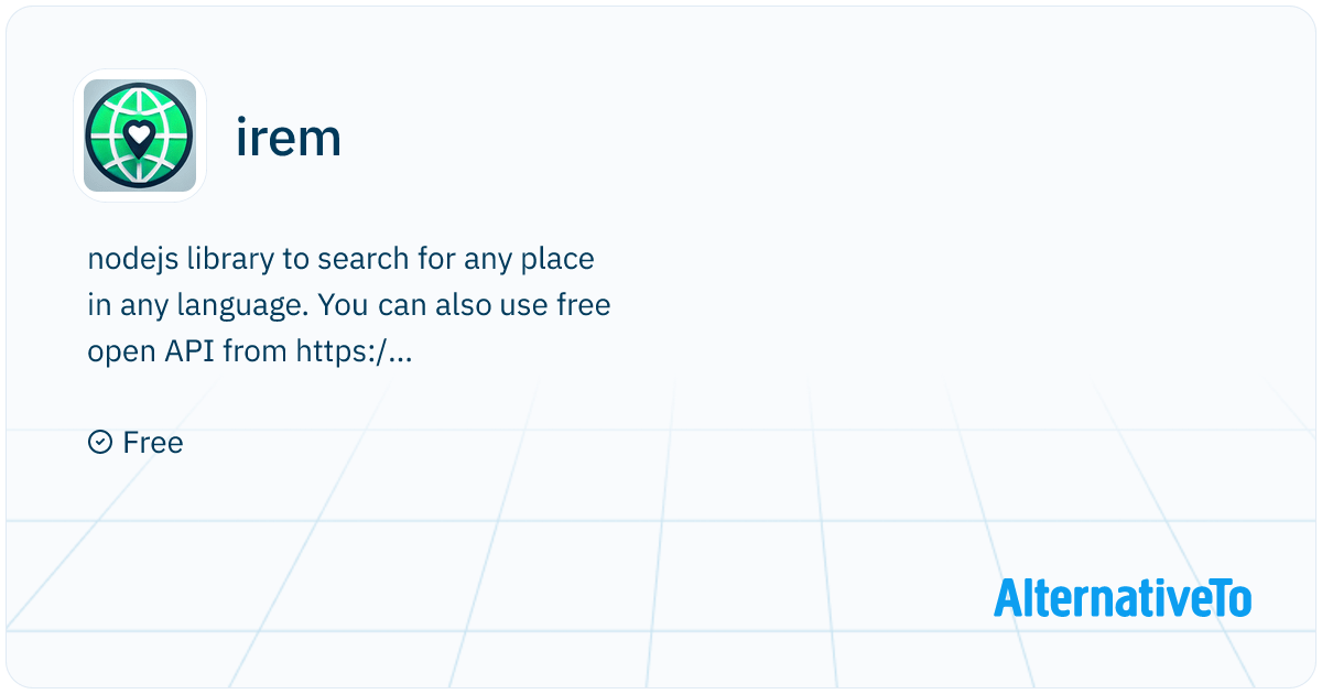 irem: Search for any place in any language in Earth | AlternativeTo