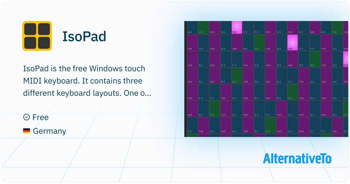 IsoPad: Lets you use your Windows tablet to play electronic MIDI ...