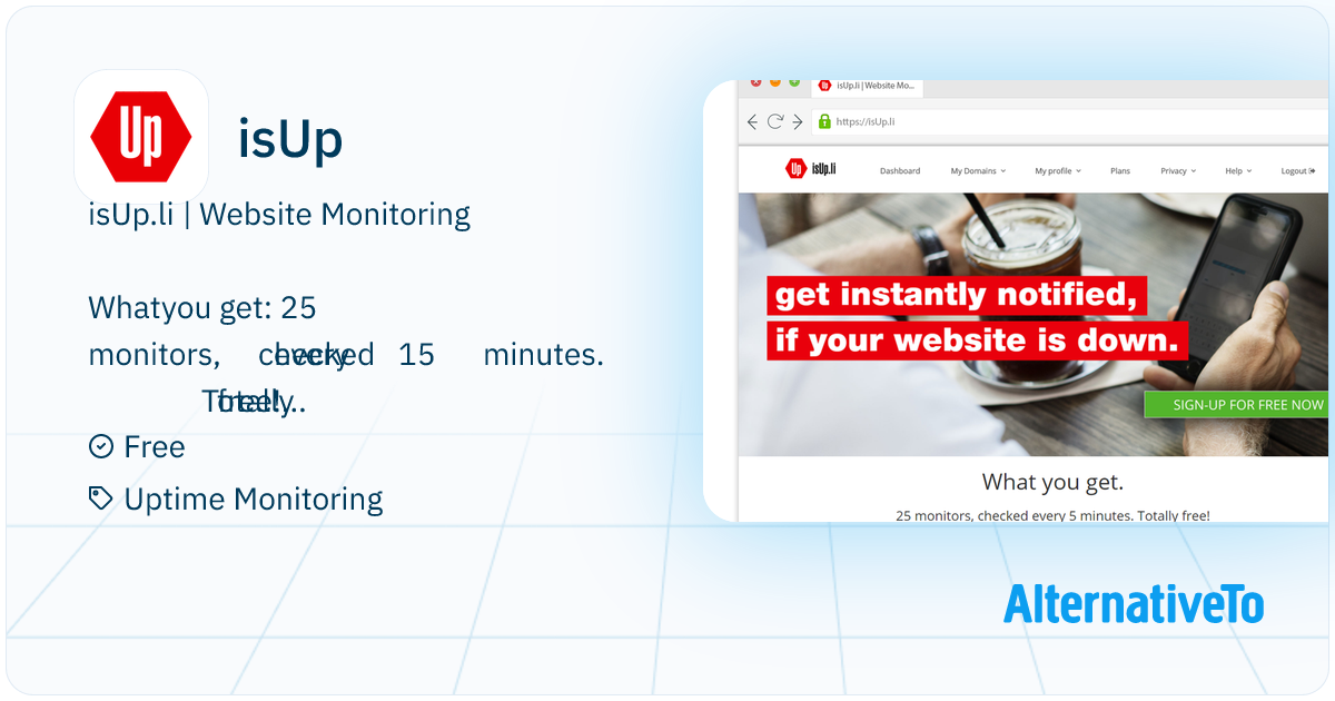 isUp: Website/Server monitoring with fast notification via Web, SLACK ...