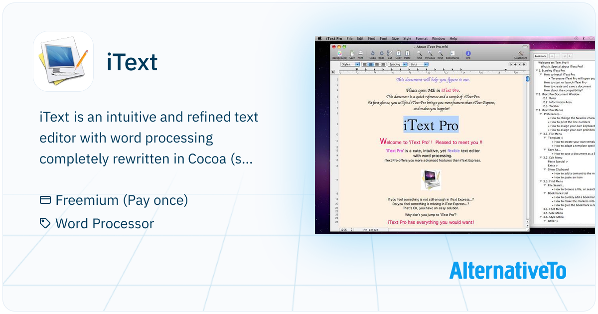 iText: Intuitive and refined text editor | AlternativeTo