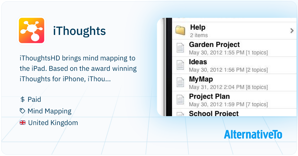 iThoughts: HD brings mind mapping to the iPad | AlternativeTo