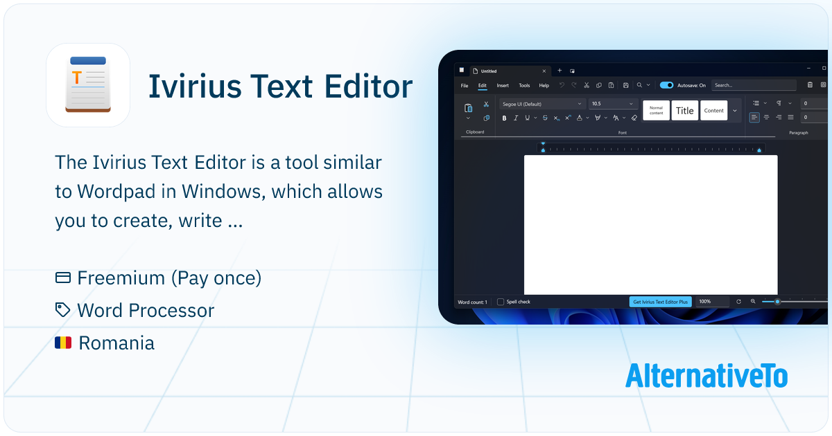 Ivirius Text Editor: Rich text editing for Windows with tabs, autosave ...