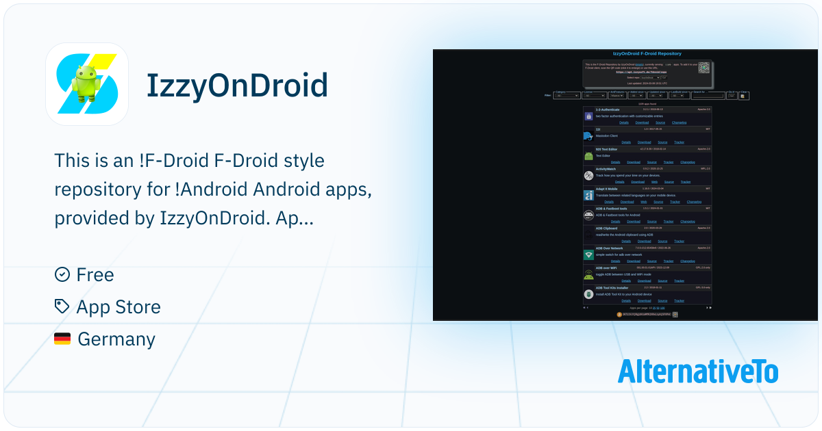 IzzyOnDroid: A repository to extend F-Droid | AlternativeTo