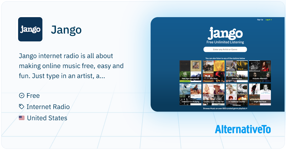 Jango: Free internet radio, just like Pandora only fewer ads and more ...