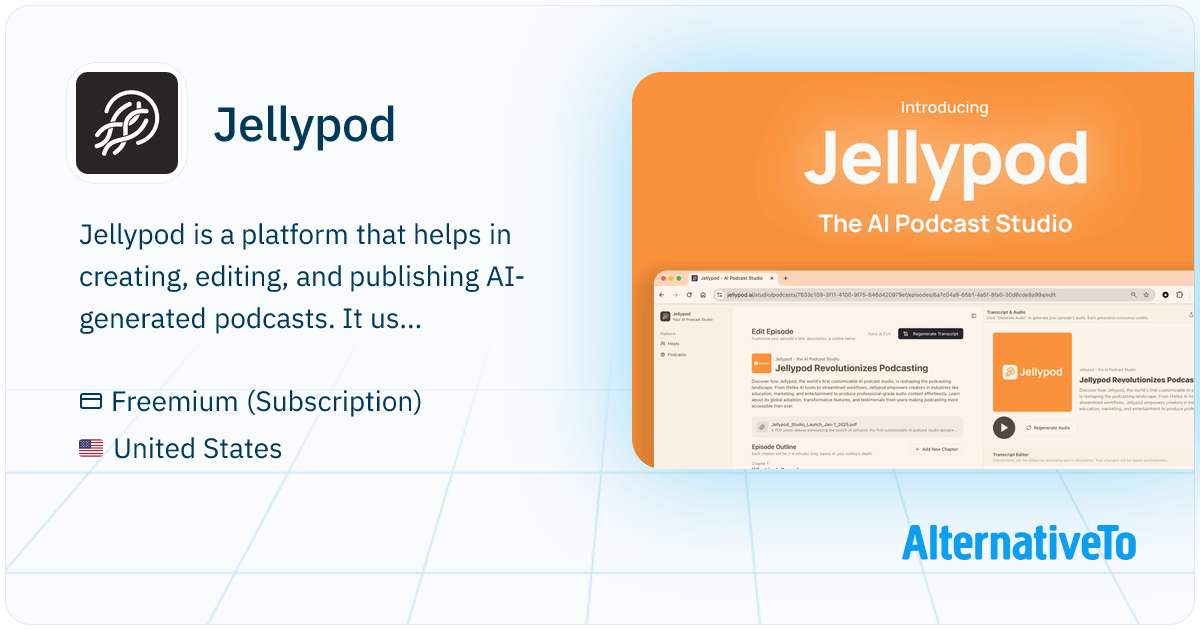 Jellypod: Create AI-generated podcasts from text sources with custom ...