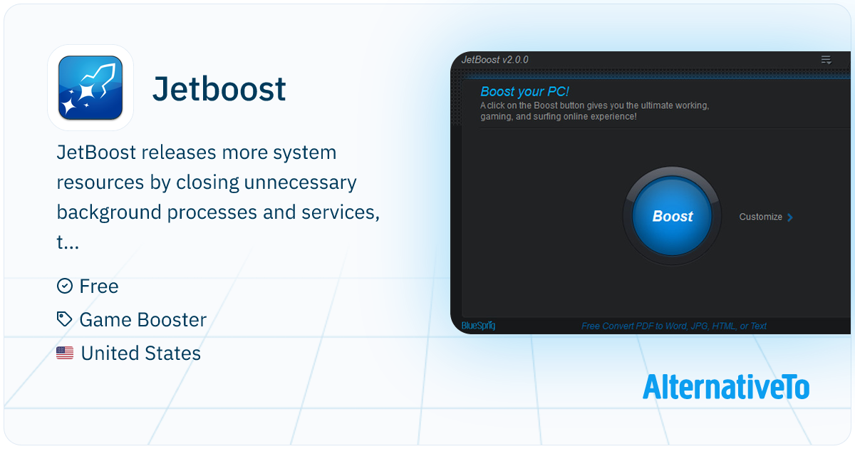 Jetboost: Releases system resources by closing background processes ...