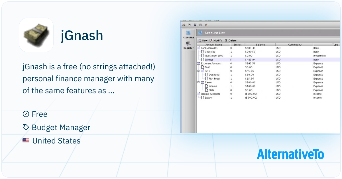 jGnash: Free (no strings attached! | AlternativeTo