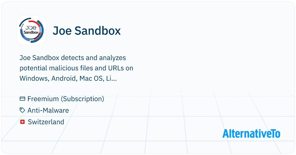 Joe Sandbox : Detects and analyzes potential malicious files and URLs ...