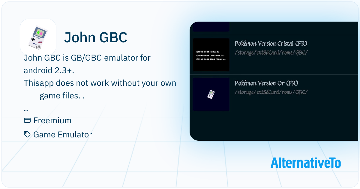 John GBC: GBC emulator for android powered devices | AlternativeTo