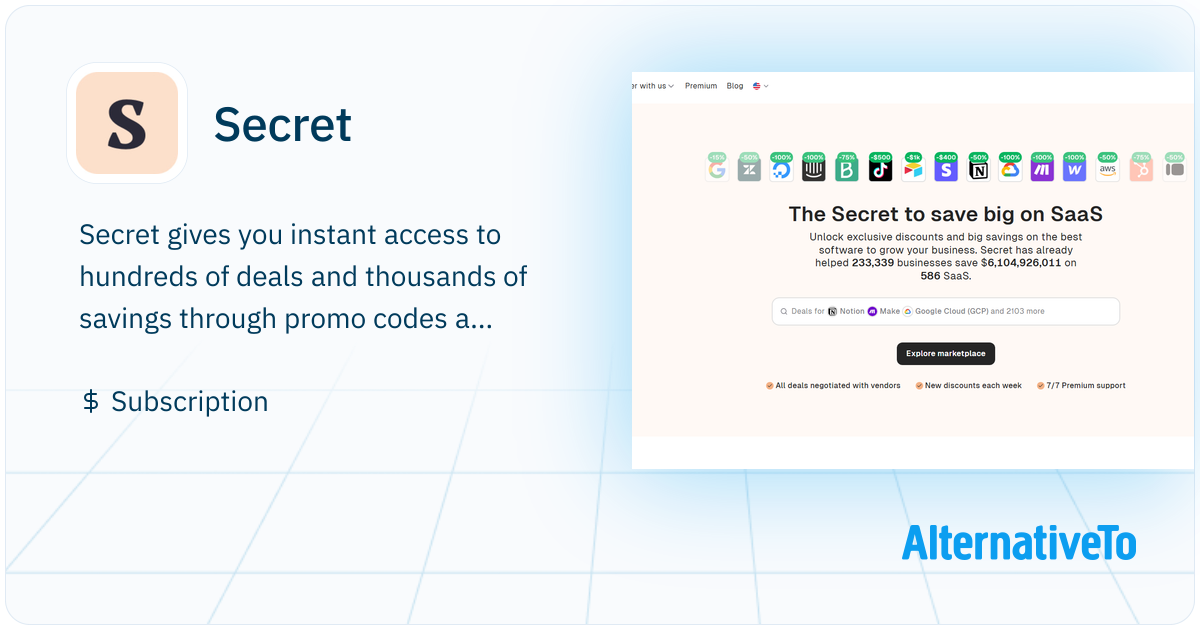 Secret: Gives you instant access to hundreds of deals and thousands of ...