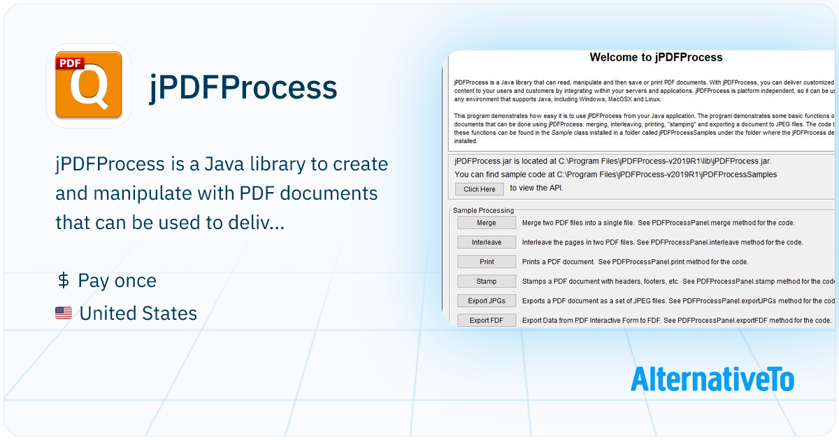 jPDFProcess: Java PDF Library that can create PDF documents, print PDF ...