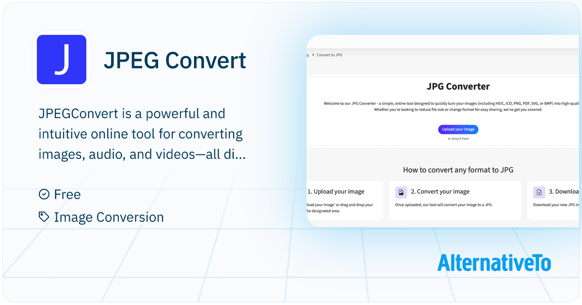 JPEG Convert: Lets you convert image formats, video formats, audio ...