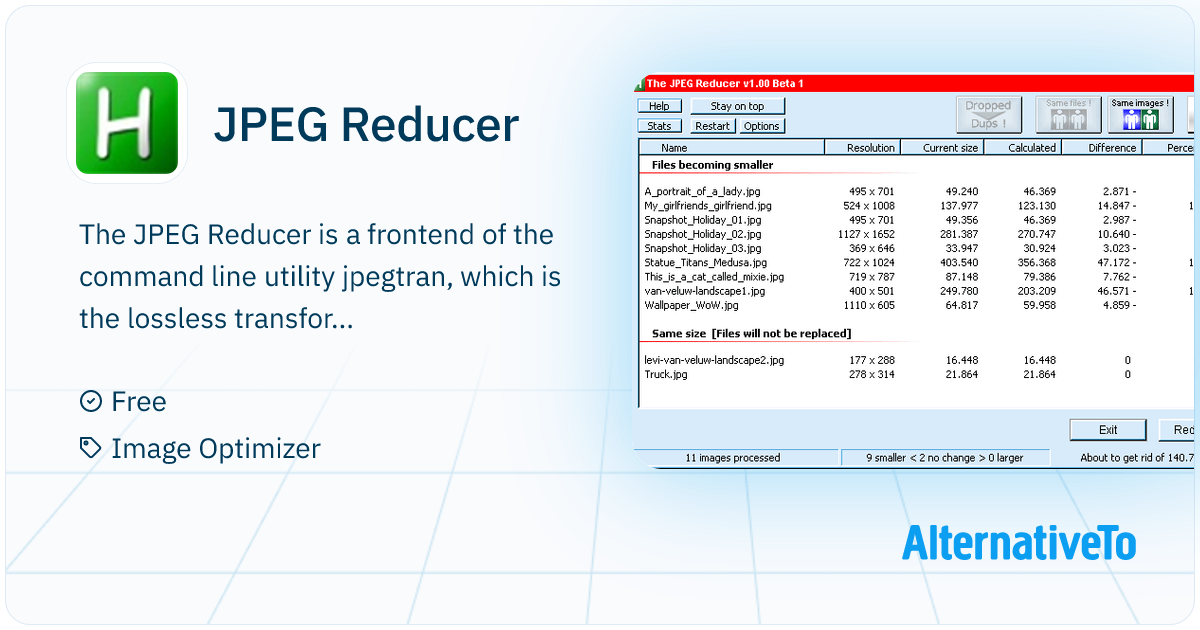JPEG Reducer: The JPEG Reducer is a frontend of the command | AlternativeTo