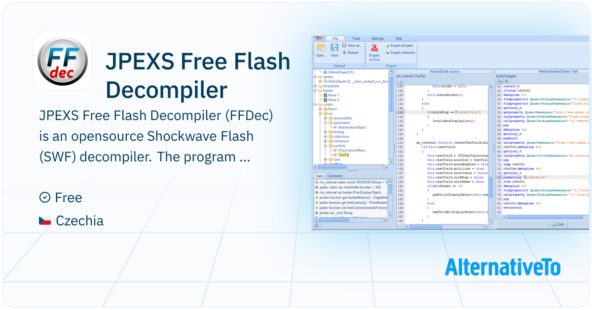 JPEXS Free Flash Decompiler: (FFDec) is an | AlternativeTo
