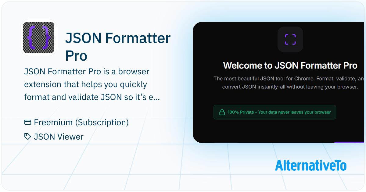 JSON Formatter Pro: Formats, validates, and prettifies JSON instantly ...