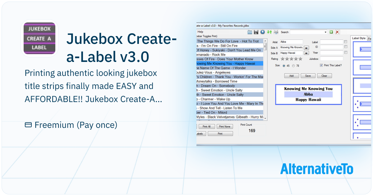 Jukebox Create-a-Label v3.0: JukeBox Create-A-Label v3.0 has the ...