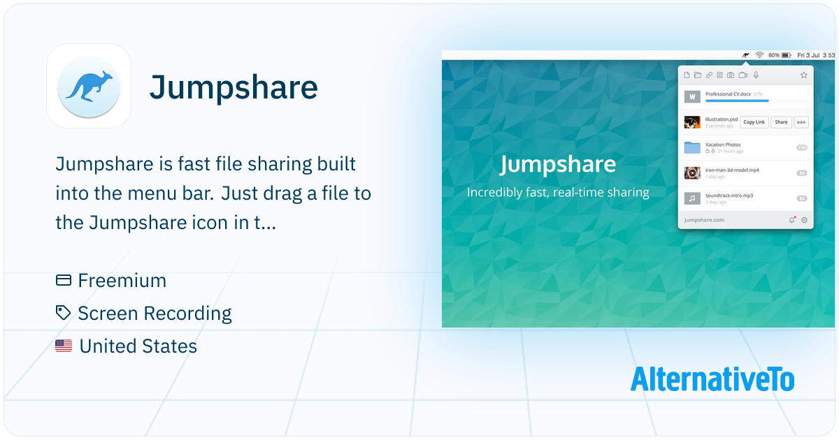 Jumpshare: Incredibly fast, real-time file sharing app. | AlternativeTo