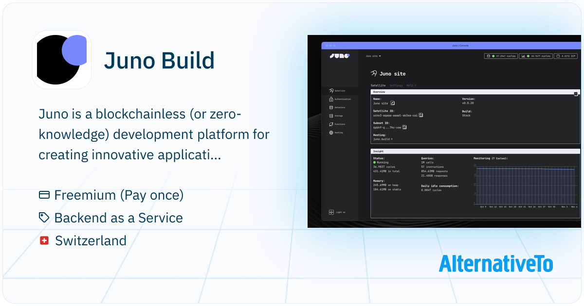 Juno Build: Build Web3 at Lightning Speed | AlternativeTo