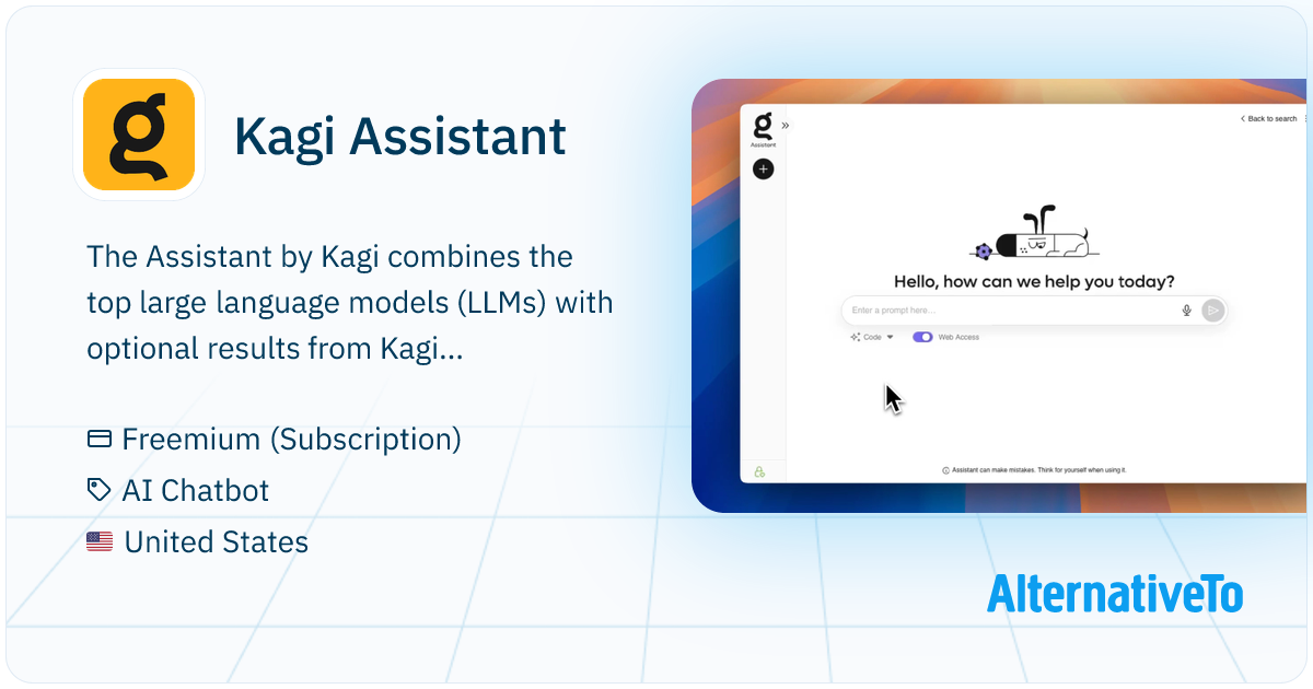 Kagi Assistant: The Assistant by Kagi combines the top large language ...