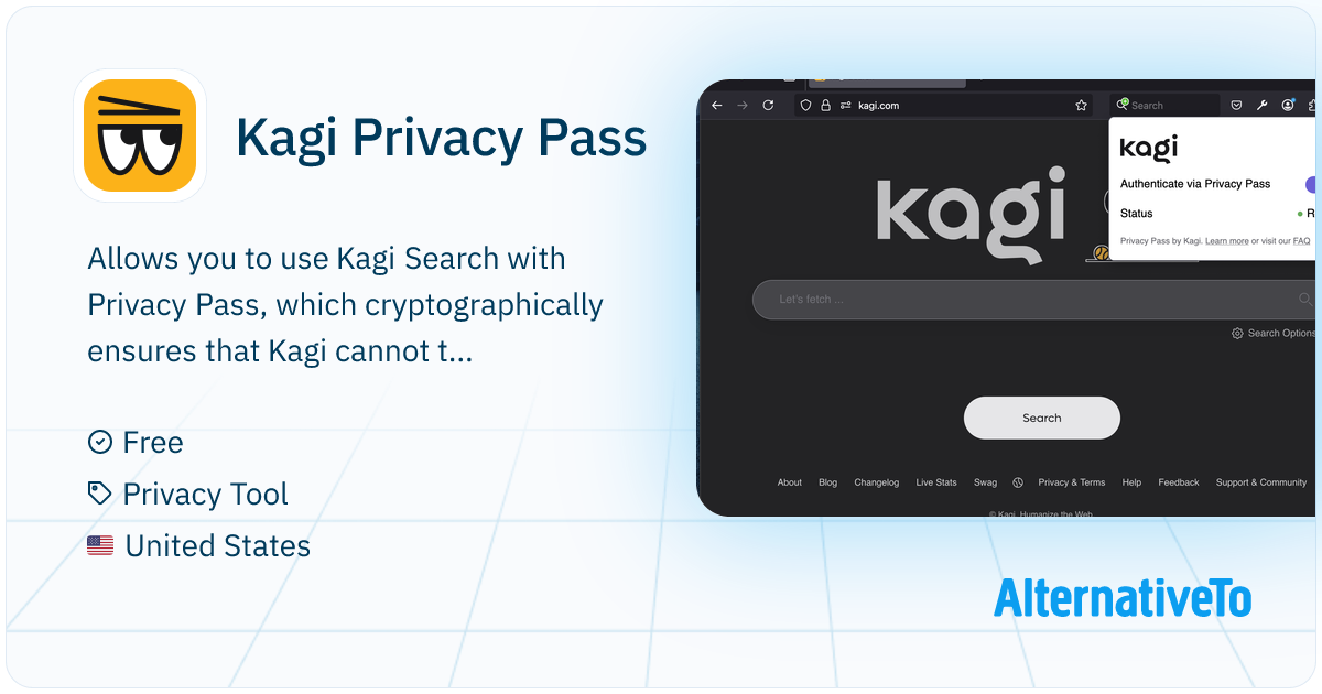 Kagi Privacy Pass: Allows you to use Kagi Search with Privacy Pass ...