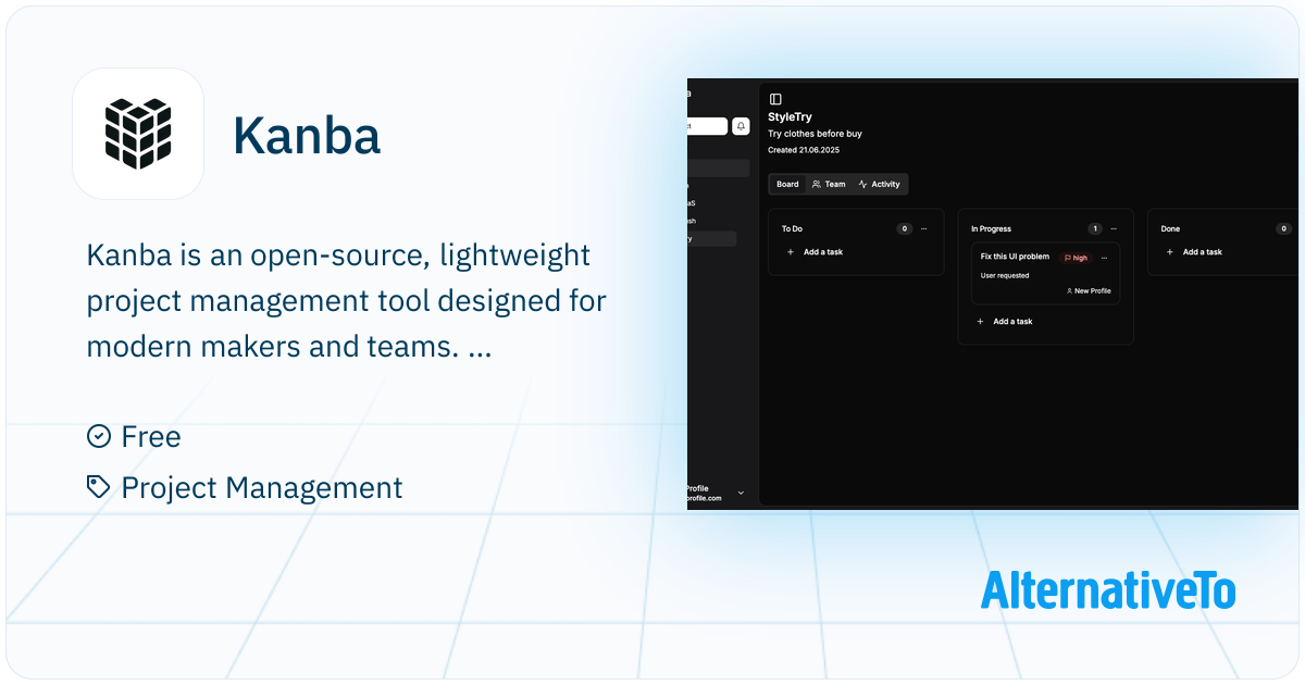 Kanba: Open-source project management tool for modern teams | AlternativeTo