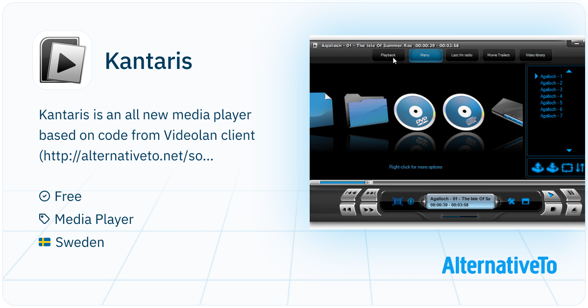 Kantaris: All new media player based on code | AlternativeTo