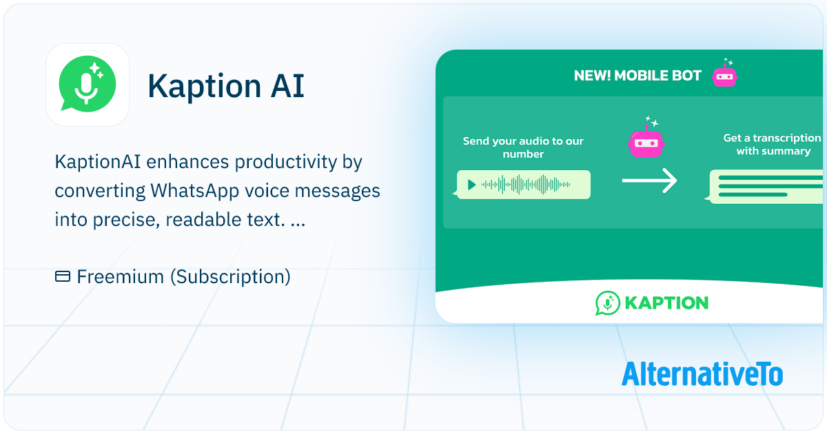 Kaption AI: Easily read WhatsApp voice messages thanks to KaptionAI ...