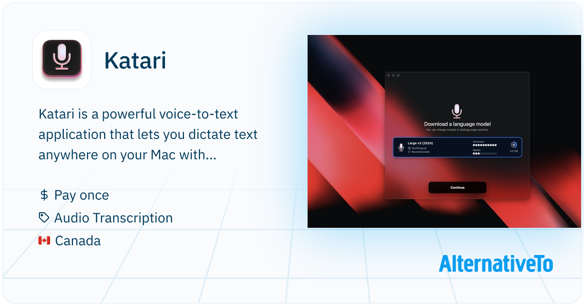 Katari: Offline voice-to-text for Mac, real-time and private ...