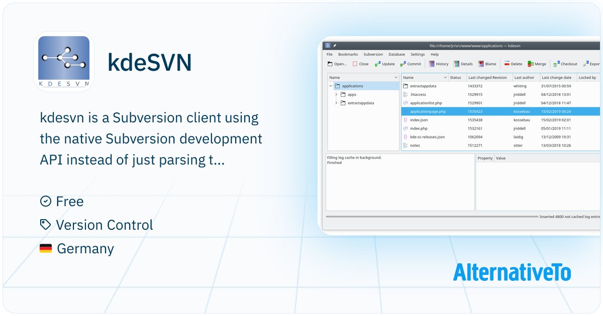 kdeSVN: Kdesvn is a Subversion client using the native | AlternativeTo