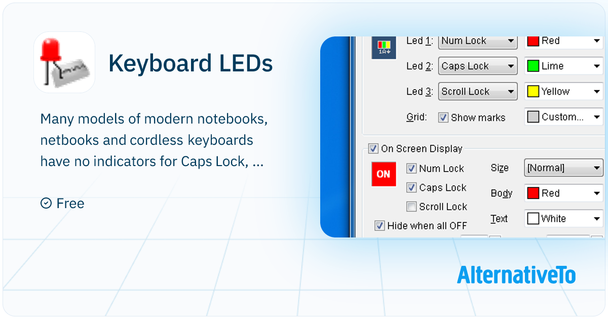 Keyboard LEDs: Indicators for Caps Lock, and Num Lock | AlternativeTo