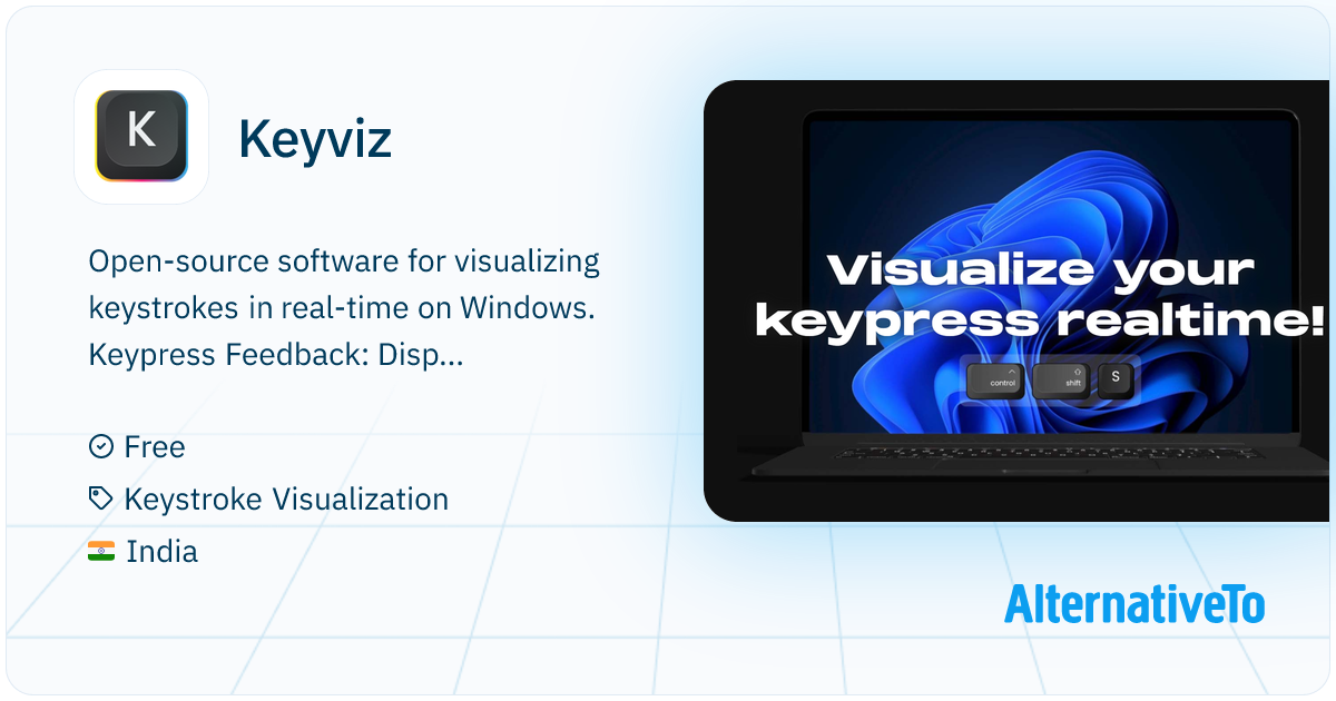 Keyviz: Free and open-source tool to visualize your keystrokes and ...