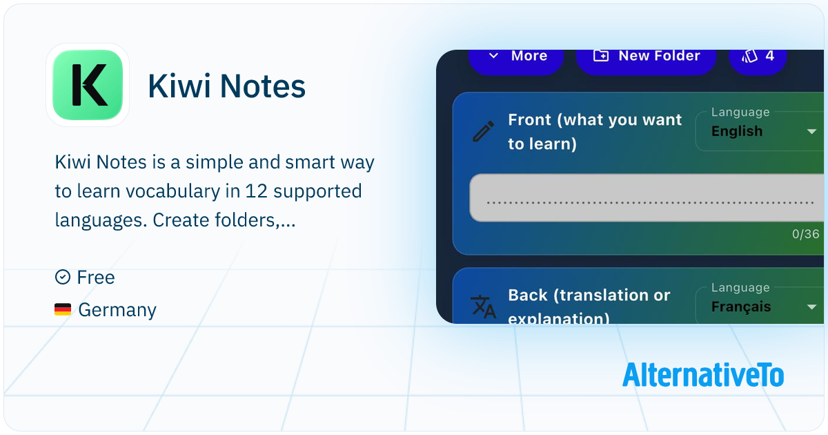 Kiwi Notes: A simple and smart way to learn vocabulary in 12 supported ...
