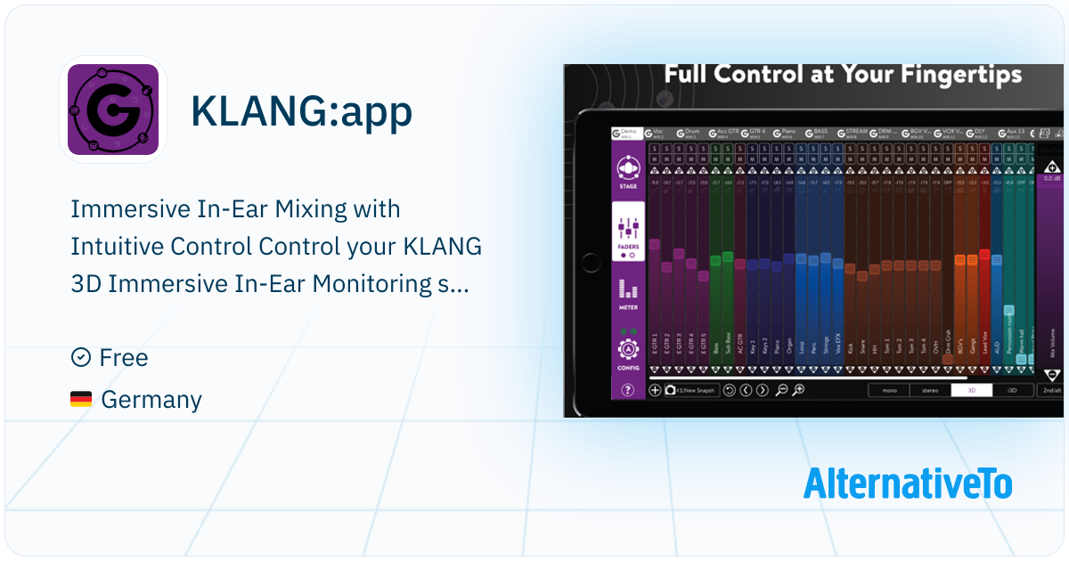 KLANG:app: Control your KLANG 3D Immersive In-Ear Monitoring system ...