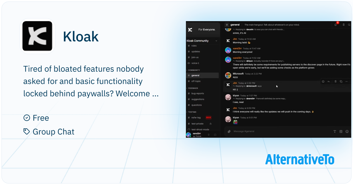 Kloak: Privacy-first communication platform built by people who ...