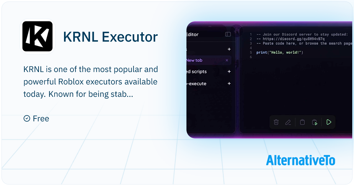 KRNL Executor: Krnl Executor is one of the most trusted and stable Roblox script executors ...
