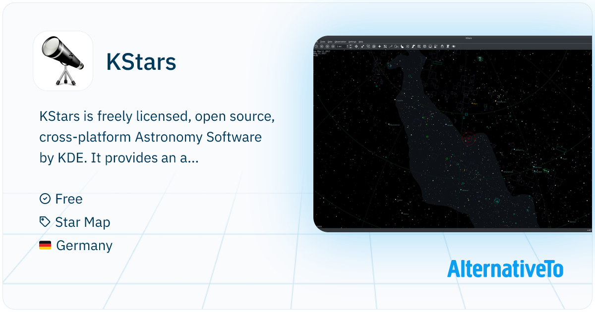KStars: Astronomy simulation and astrophotography software | AlternativeTo