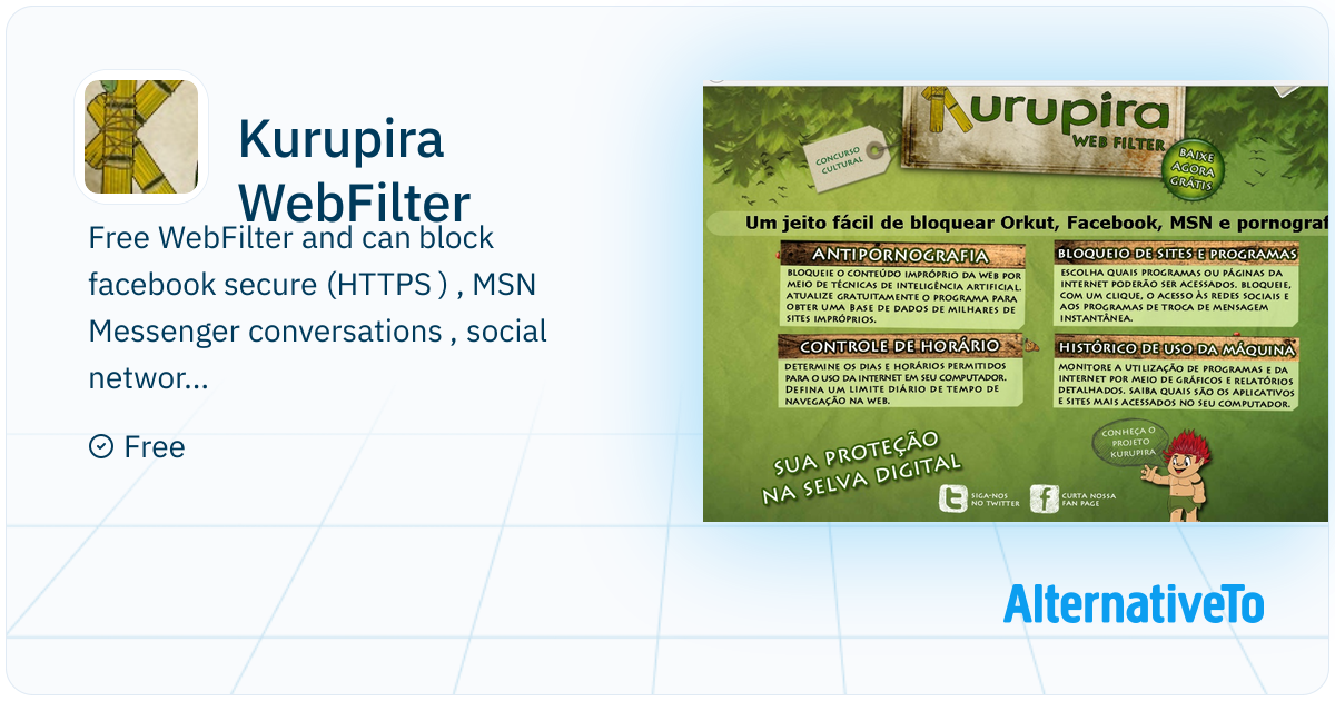 Kurupira WebFilter: Blocks and filters content on the web | AlternativeTo