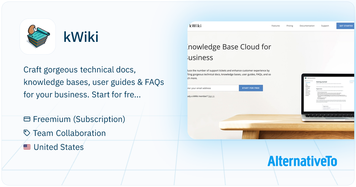 kWiki: Knowledge base cloud for business. | AlternativeTo