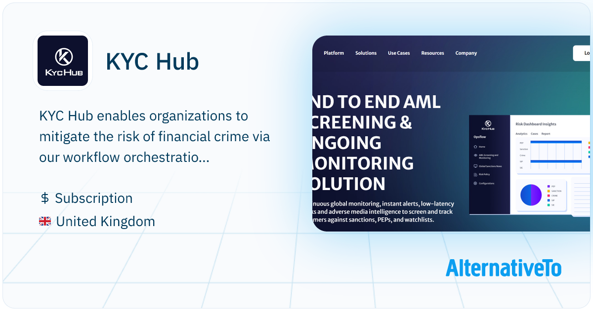 KYC Hub: Enables organizations to mitigate the risk of financial crime ...