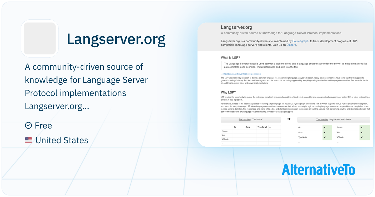 Langserver.org: A community-driven source of knowledge for Language ...