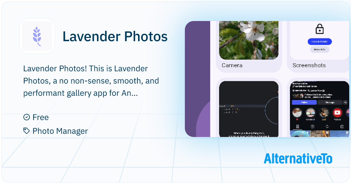 Lavender Photos: A sweet looking photo app for android! | AlternativeTo