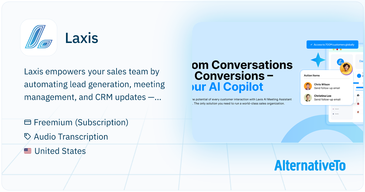 Laxis: Automates leads, outreach, and CRM for sales growth | AlternativeTo