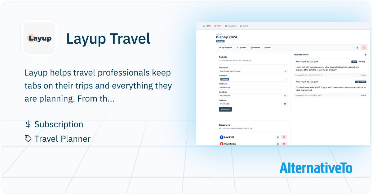Layup Travel: Layup lets travel professionals build itineraries, create ...