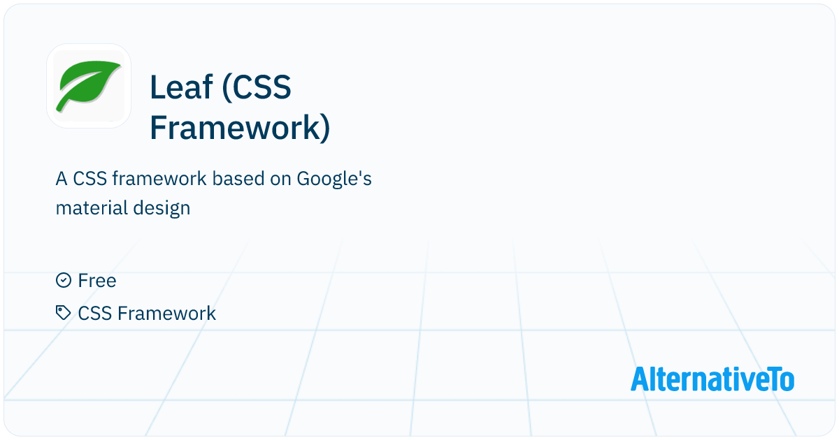 Leaf (CSS Framework): A CSS framework based on Google's material design ...