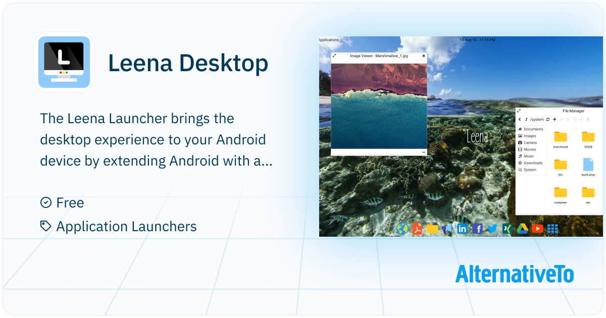 Leena Desktop: Android launcher that brings the desktop experience to ...