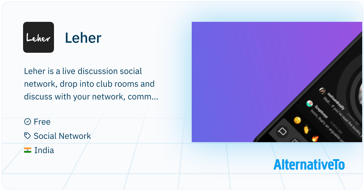 Leher: Live discussion social network, drop into club rooms and discuss ...