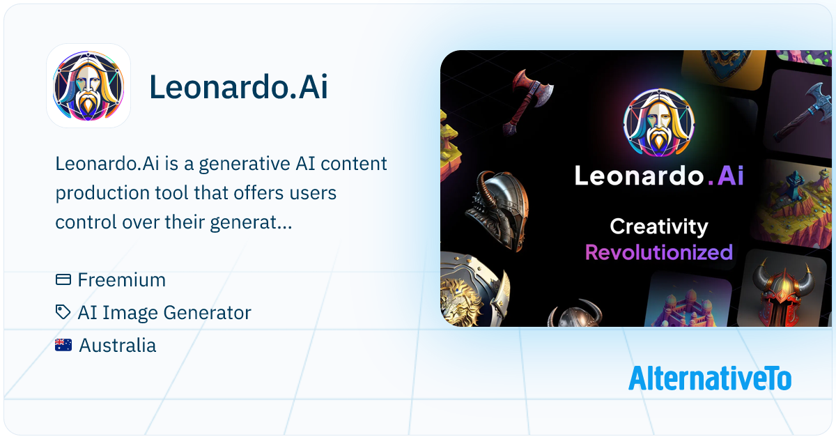 Leonardo.Ai: Generate unique game assets using AI | AlternativeTo
