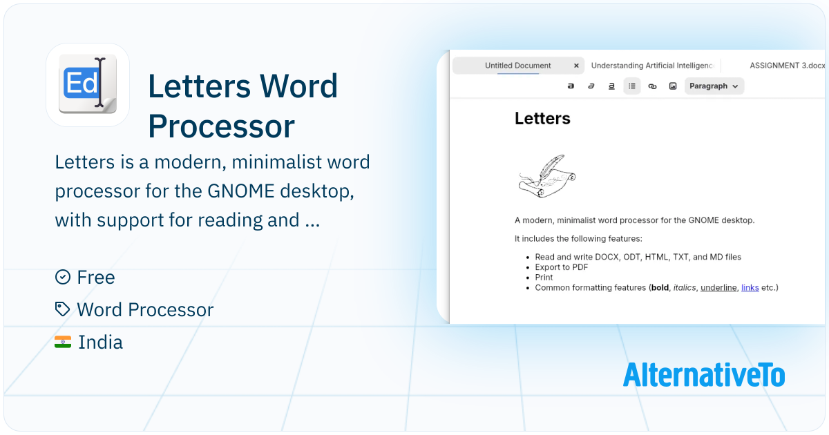 Letters Word Processor: Letters is a modern, minimalist word processor ...